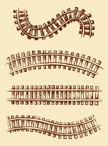 Railway. Vector drawing Stock Vector by ©Marinka 117854872