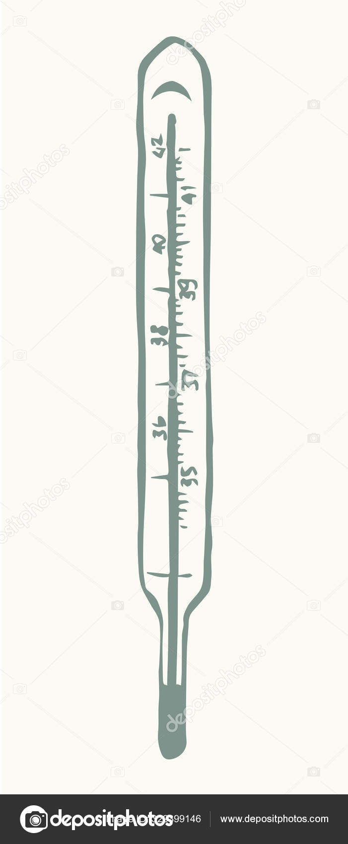 Thermometer for measuring temperature. Vector drawing Stock Vector ...