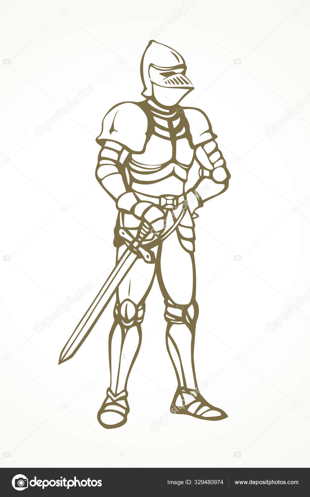 Donkere Ridder Stijgt Logo Vector