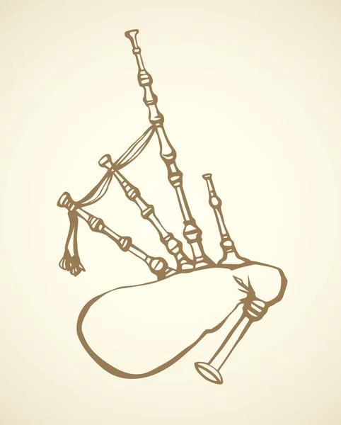 Bagpipe sketch Vector Art Stock Images | Depositphotos