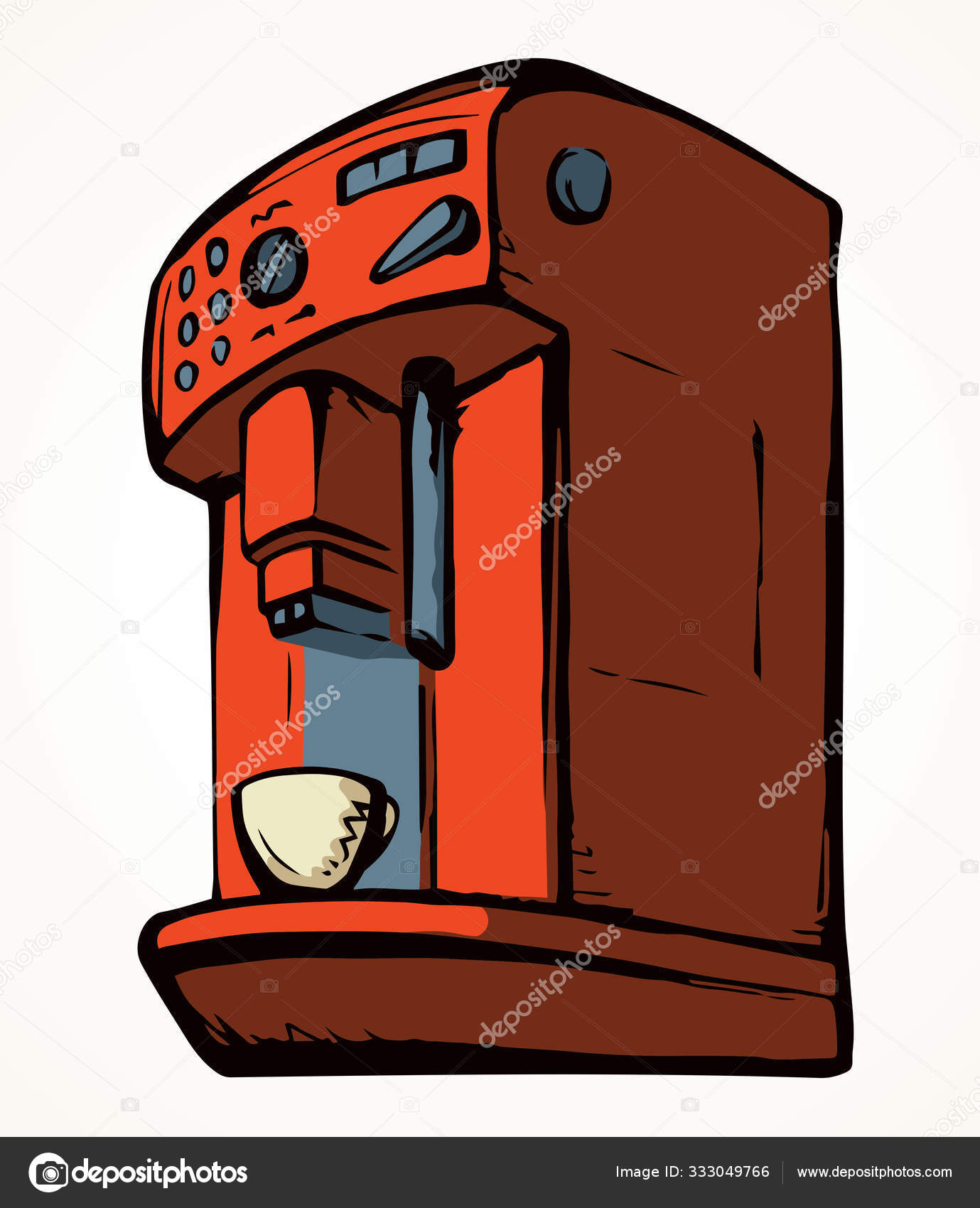 Image vectorielle Cafetière. Dessin vectoriel par ©Marinka - 333049766