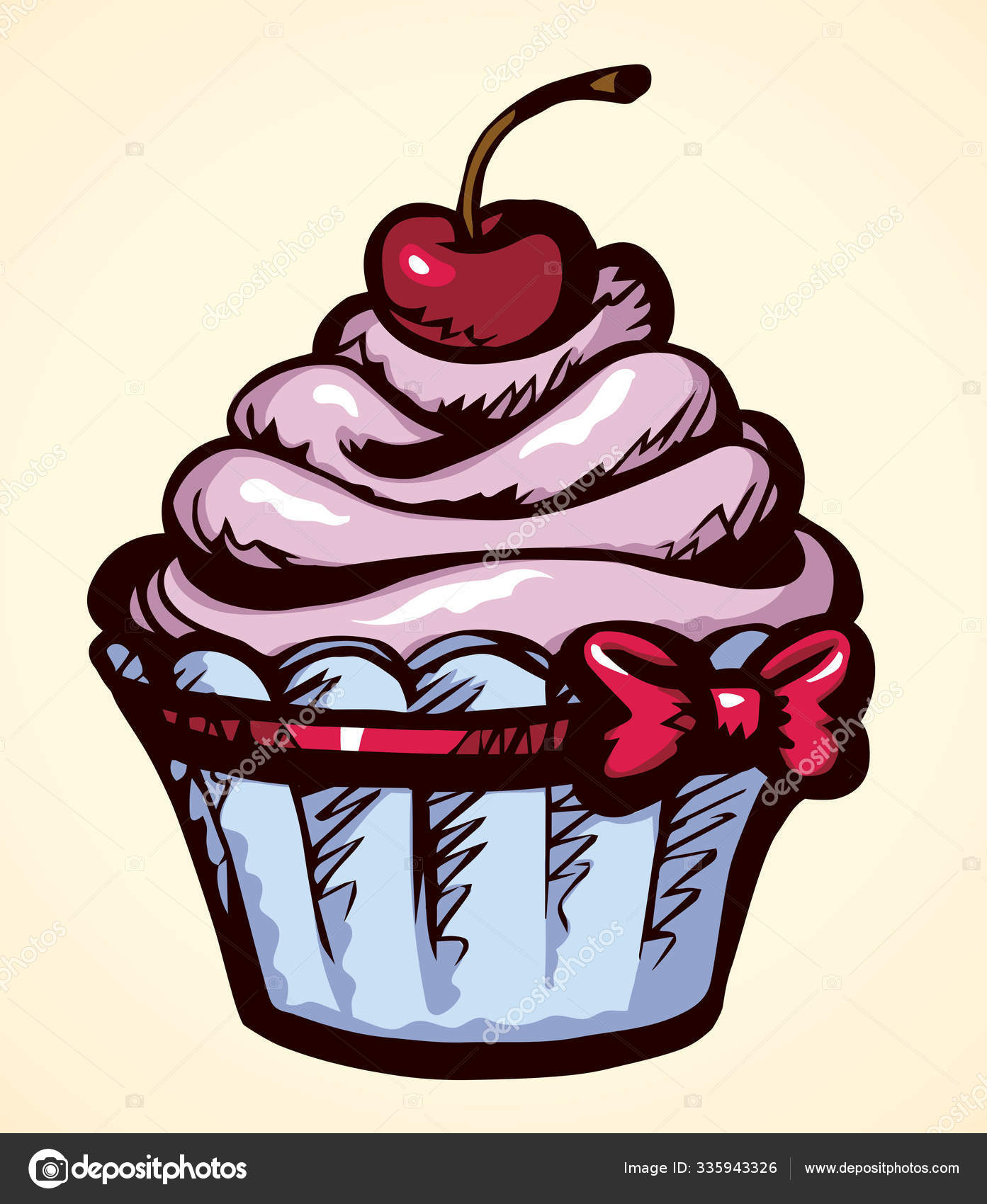 Cake. Vector drawing Stock Vector by ©Marinka 335943326