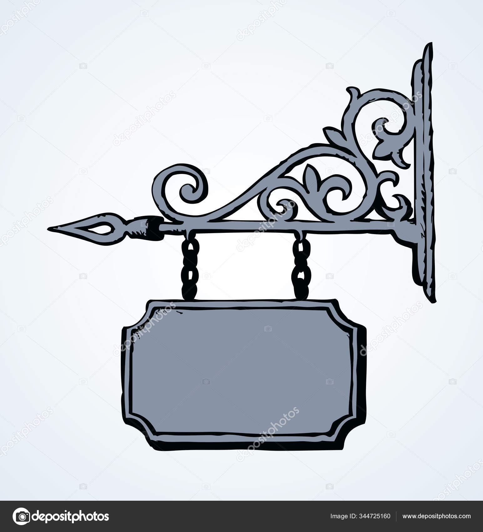 Old signboard. Vector drawing Stock Vector Image by ©Marinka #344725160