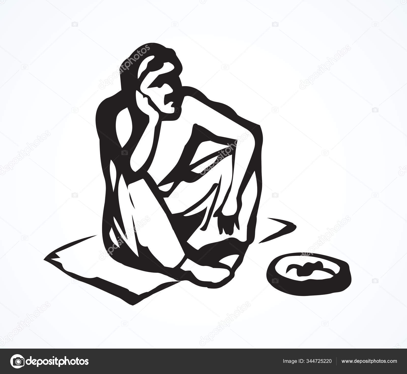 Female Beggar Drawing