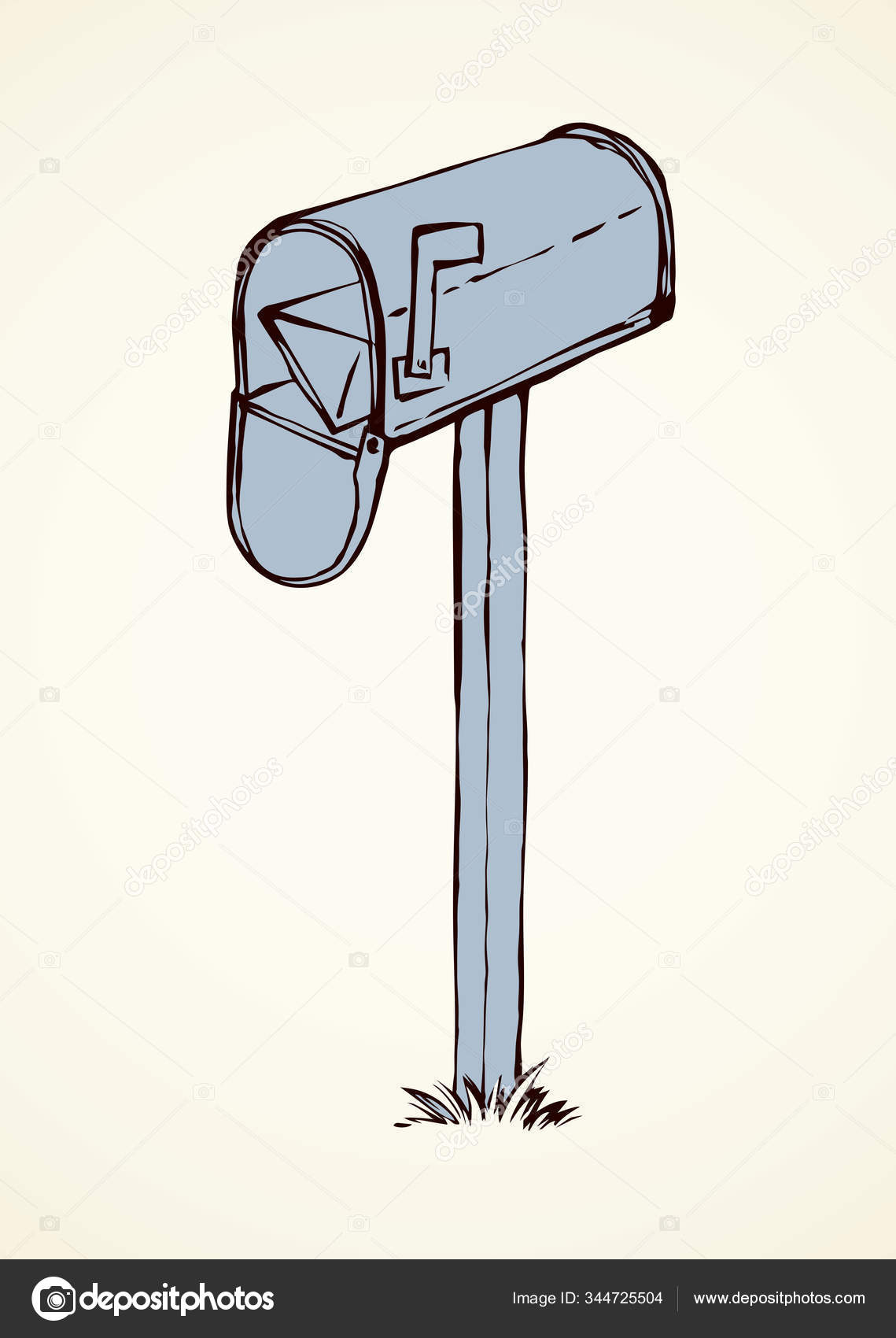 Mailbox. Vector drawing Stock Vector Image by ©Marinka #344725504