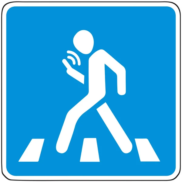 Run Town Walkway Ban Cell Smart Tablet Badge Blue Text Stock Vector ...