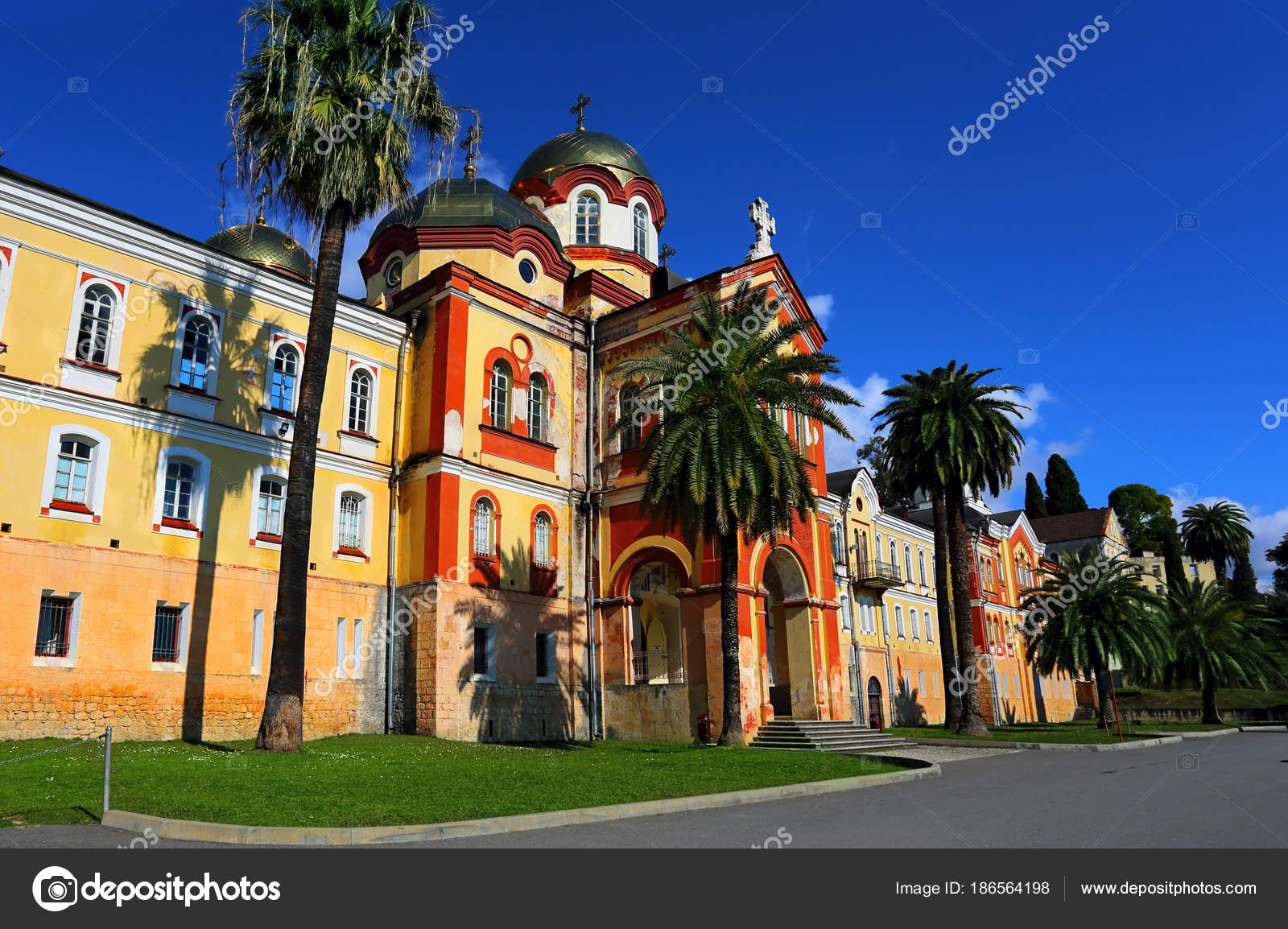 Front view of an old time monastery Stock Photo by ©pingvin121674 186564198