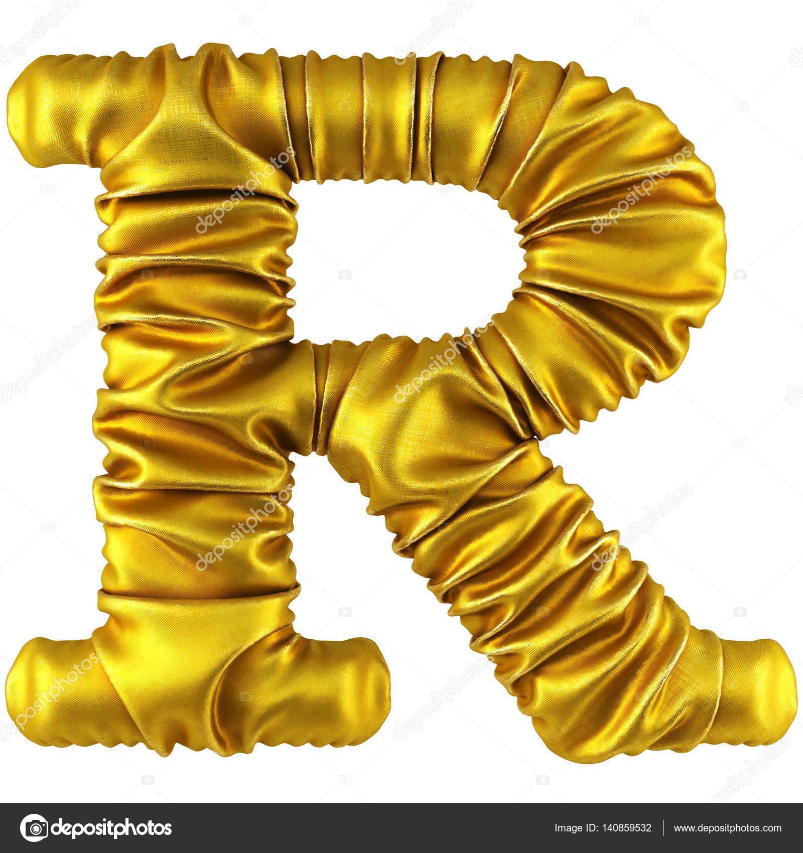 Golden fabric letter Stock Photo by ©dimdimich 140859532