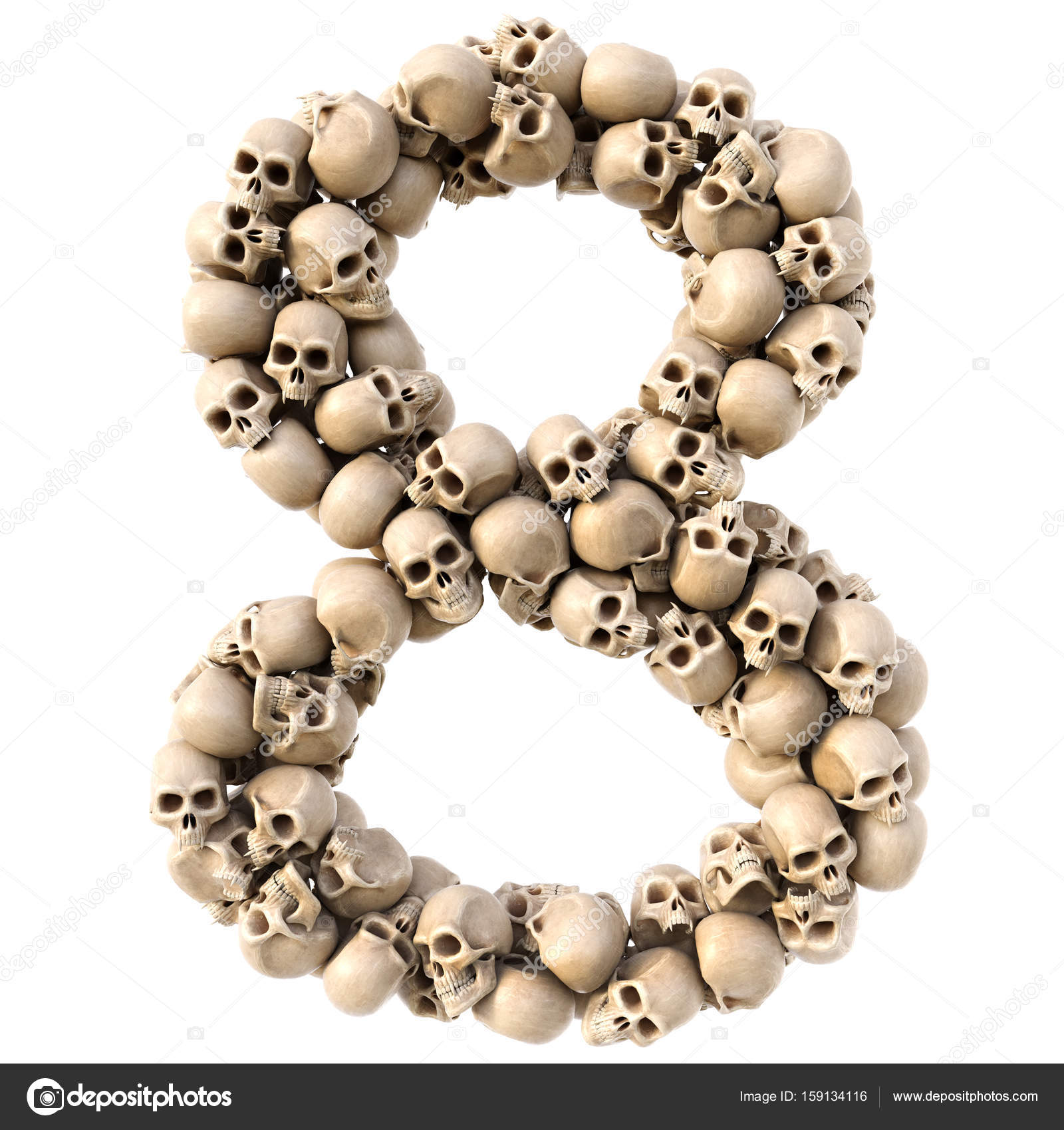 Number made from skulls Stock Photo by ©dimdimich 159134116