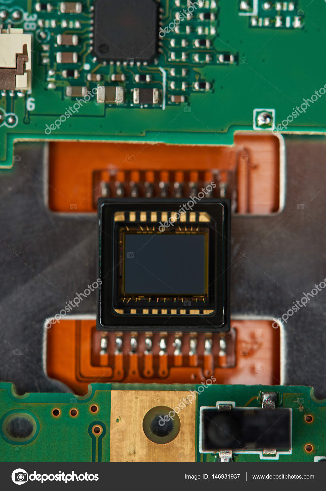 Camera sensor with microchip Stock Photo by ©dimarik 146931937
