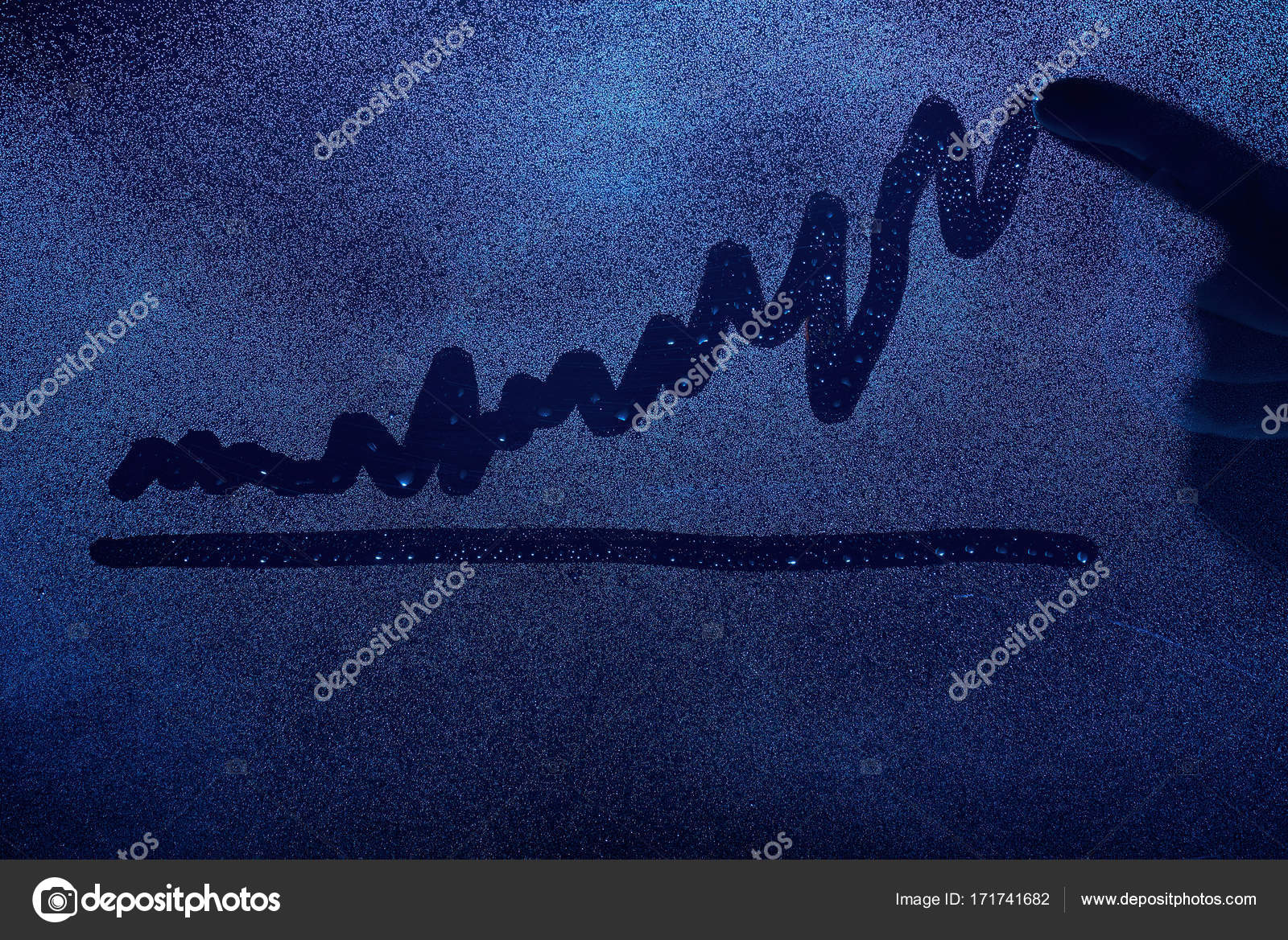 Dynamic graph draw on window glass — Stock Photo © dimarik #171741682