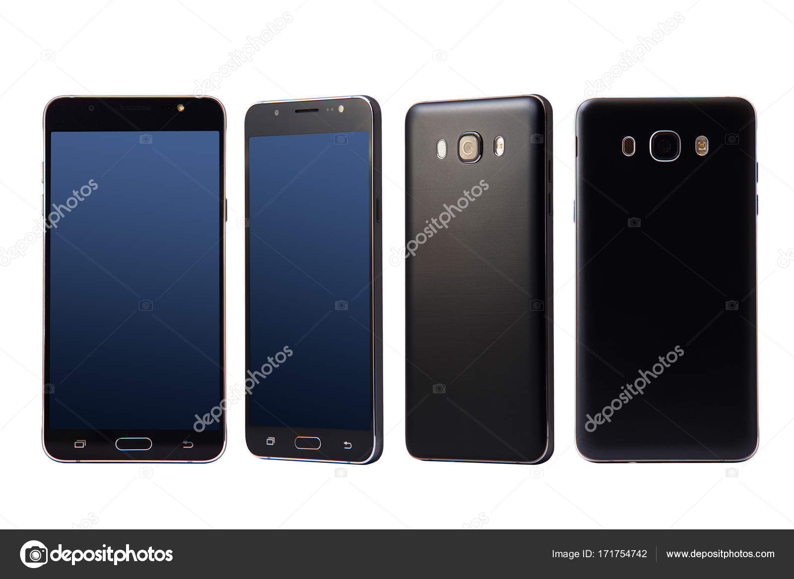 Front back and perspective view of smartphone Stock Photo by ©dimarik ...