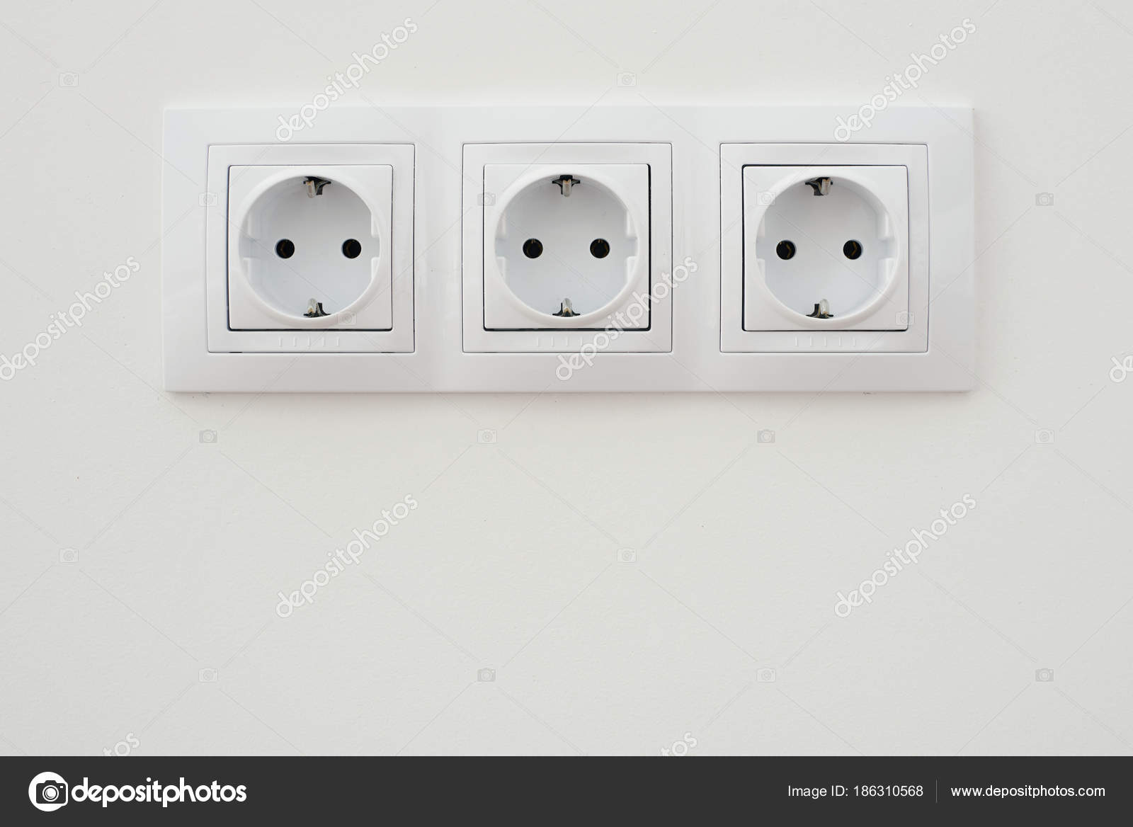 Three electrical socket Stock Photo by ©dimarik 186310568