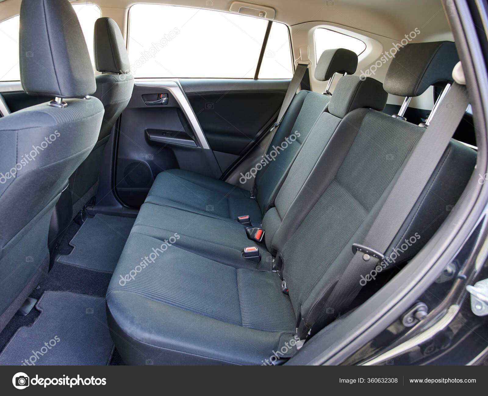 Rear Car Clean Seats Modern Car Side View Isolated — Stock Photo ...