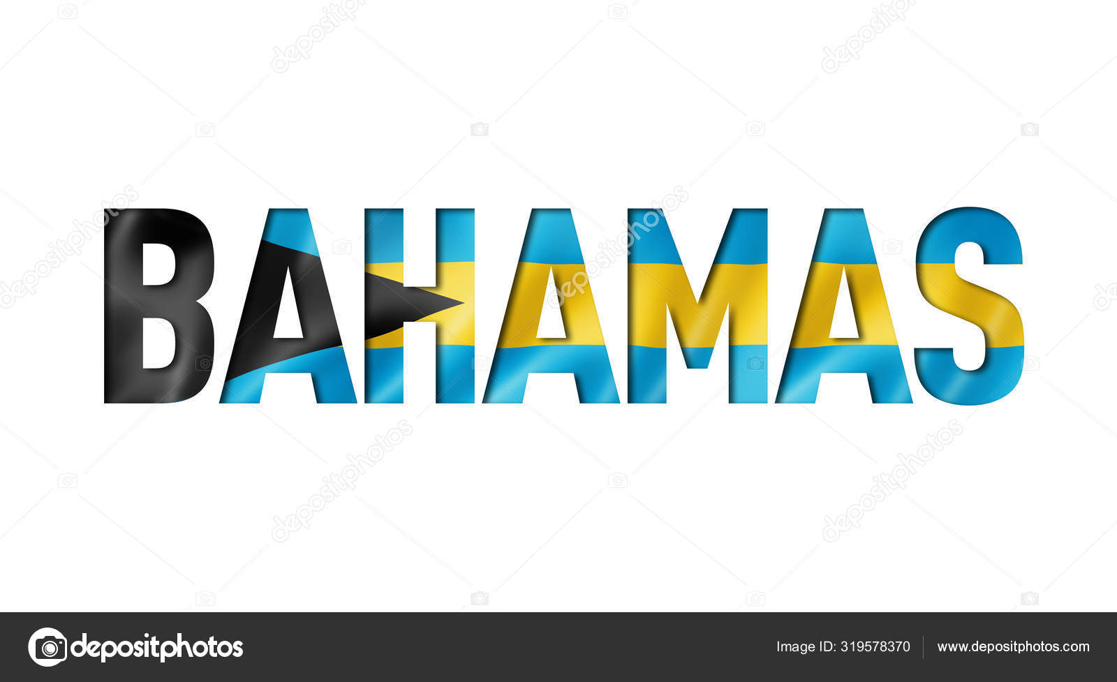 Bahamian flag text font — Stock Photo © daboost #319578370
