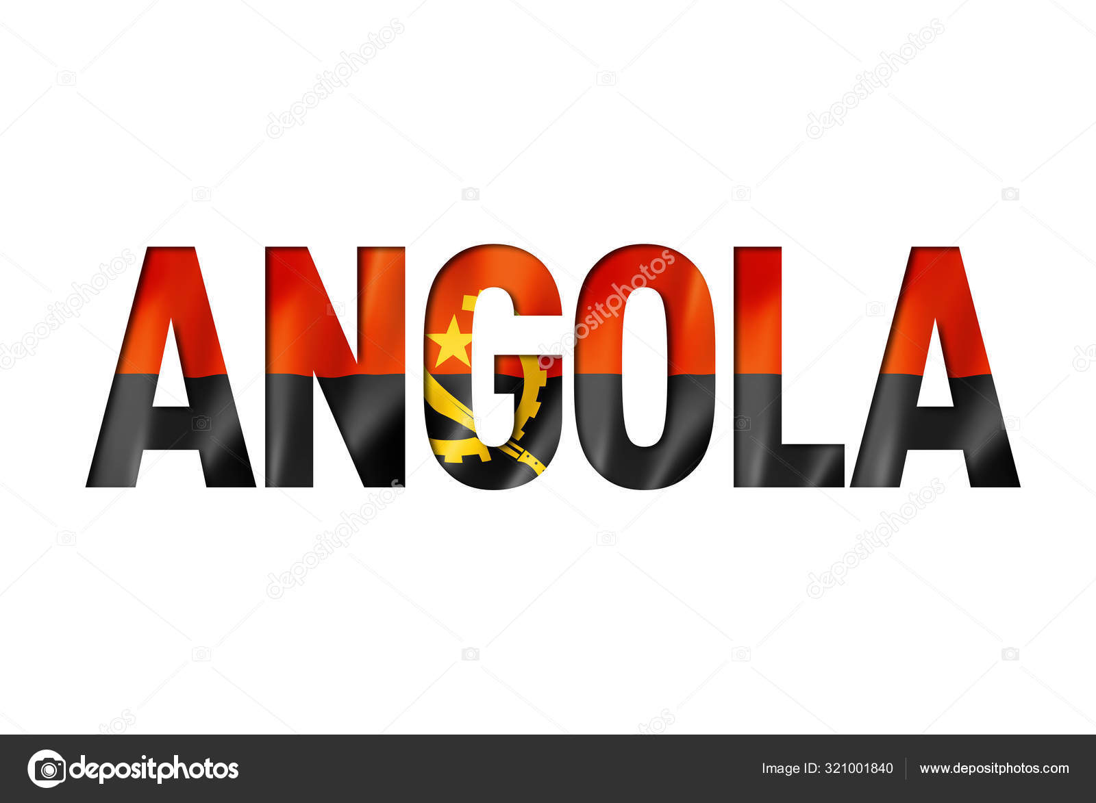 Angolan flag text font — Stock Photo © daboost #321001840