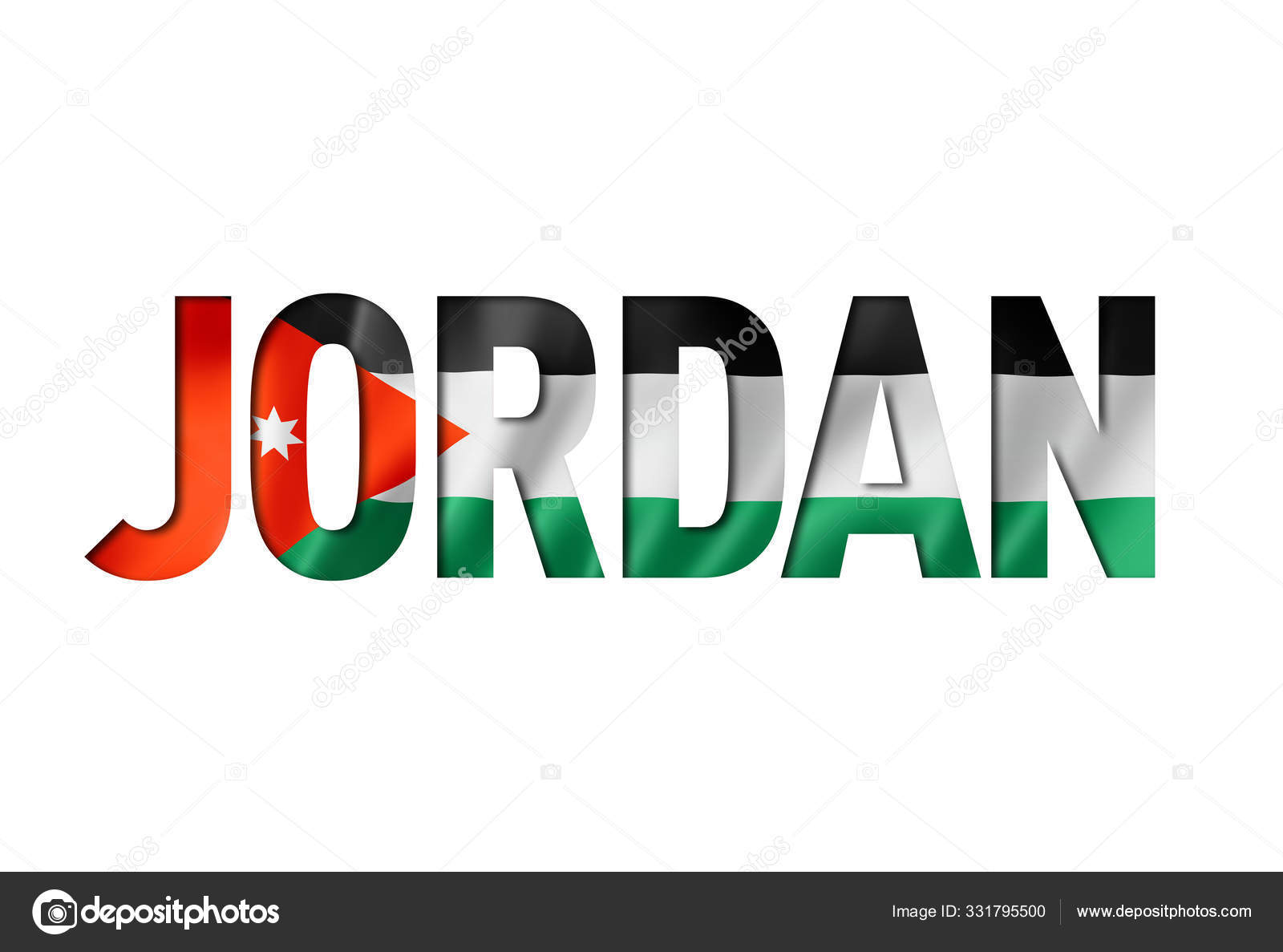 Jordanian flag text font — Stock Photo © daboost #331795500
