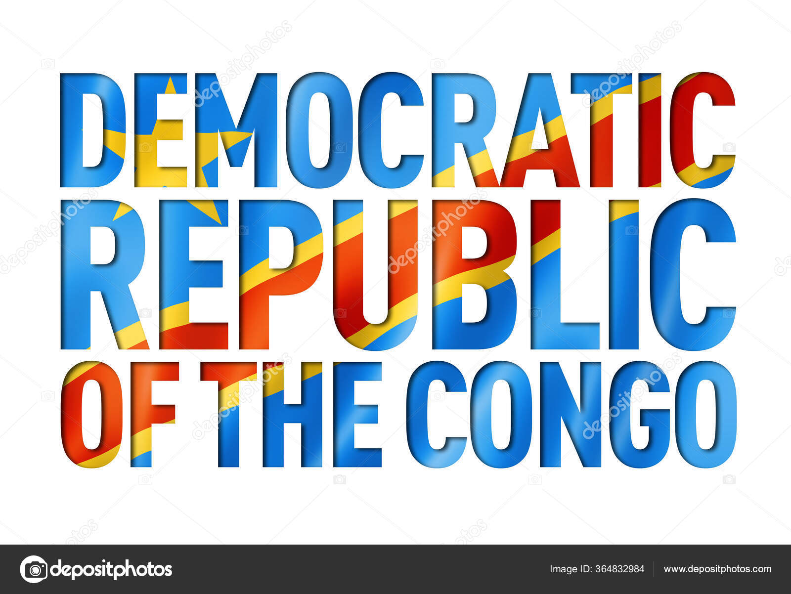 Fuente Texto Democratic Republic Cong Flag Fondo Símbolo Congo — Foto ...