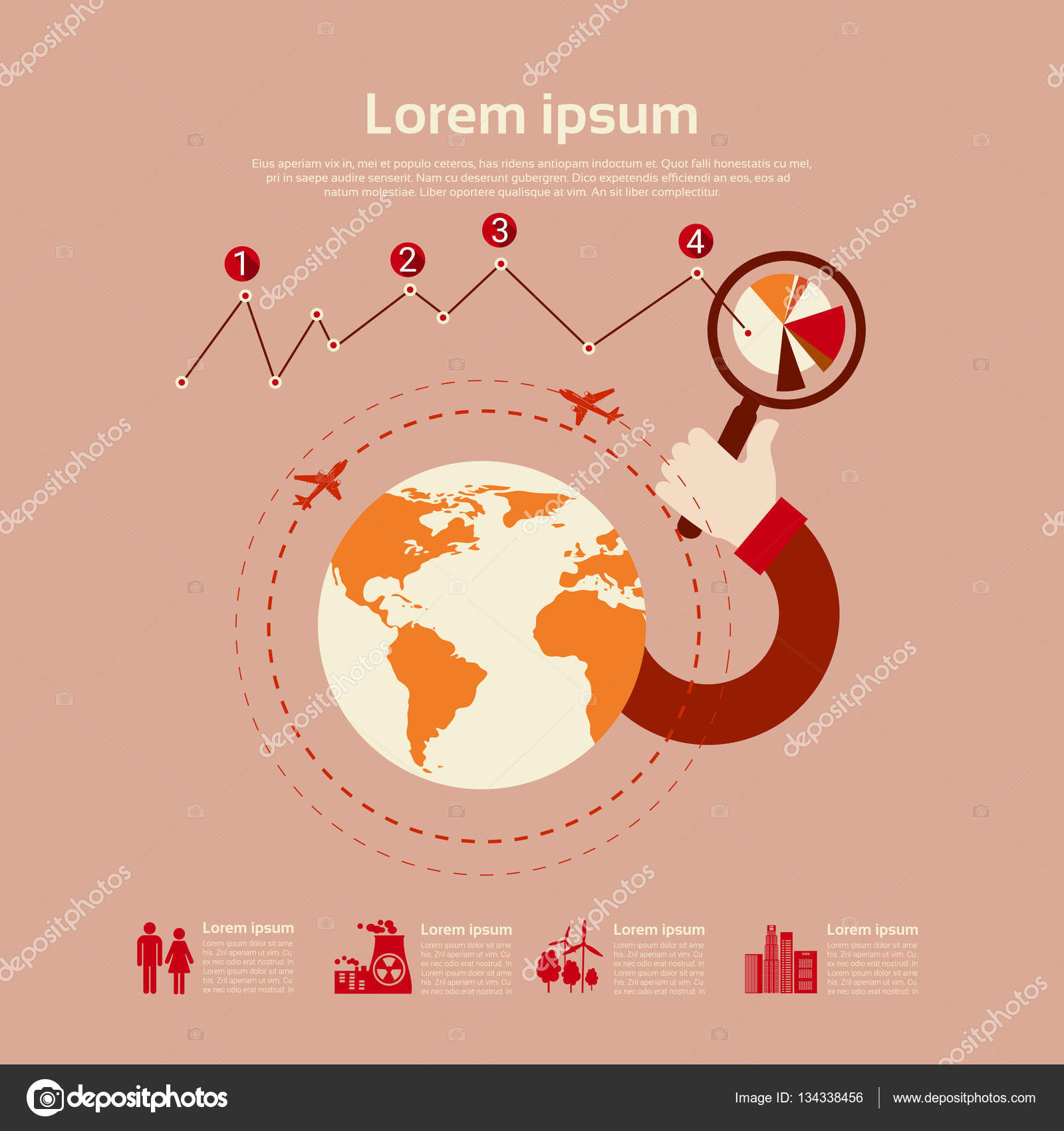 Graph Set Environment Diagram Infographic Icon Business Chart Stock ...
