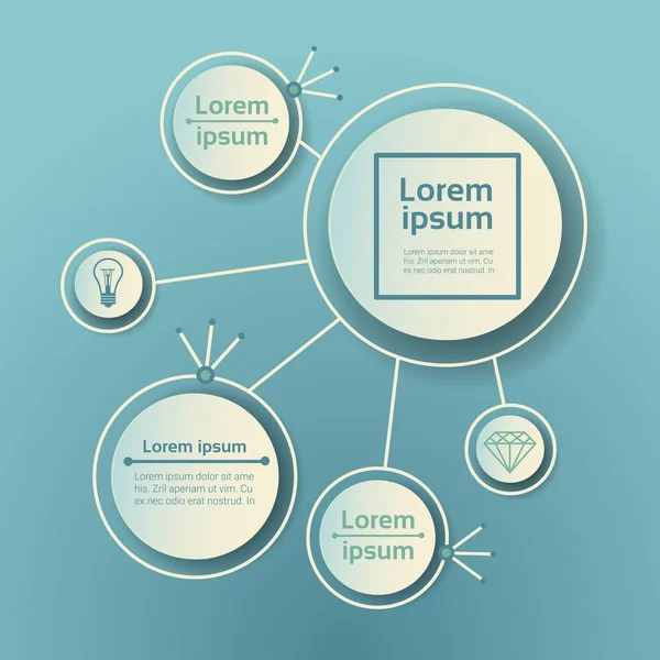 Simple Infographic Mind Map Visualization Template Colorful Sticky ...