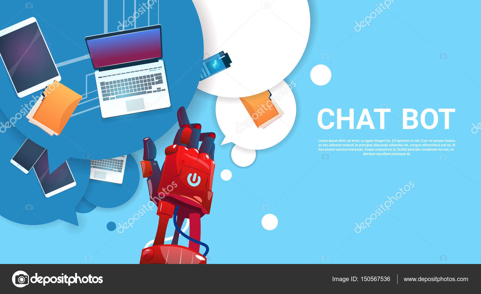 Chat Bot Robot Virtual Assistance Of Website Or Mobile Applications ...