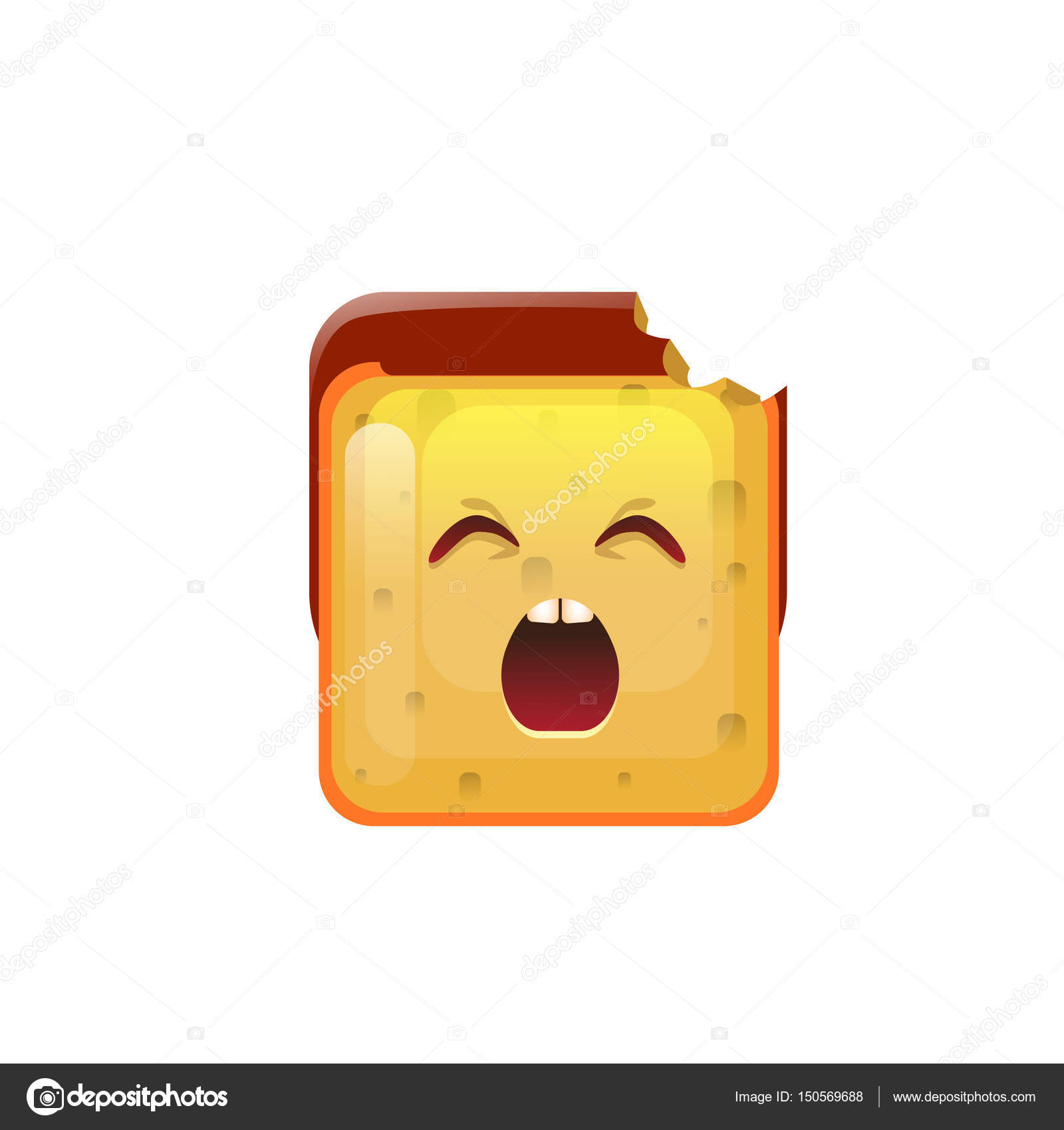 Smiling Emoticon Face Yawn Icon Stock Vector Image by ©mast3r #150569688