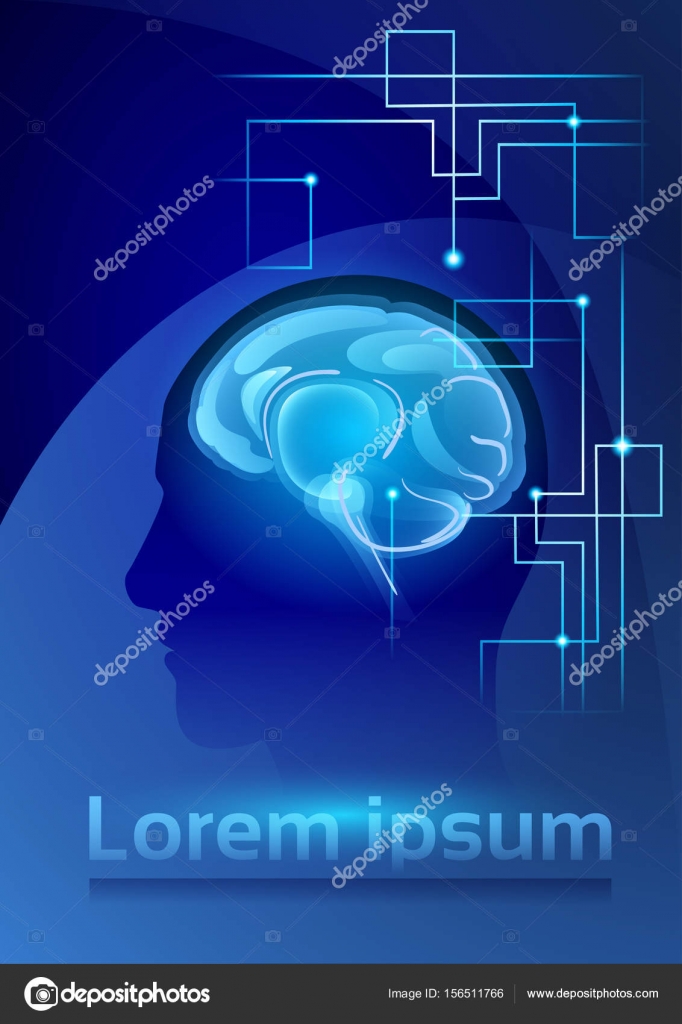 Brain Neurons Activity, Medicine Thinking Intelligence Concept Banner With Copy Space Stock ...