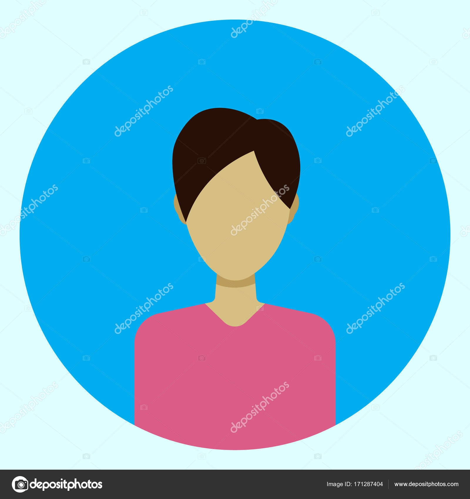 Homme Avatar Profil Icône Homme Rond Visage Vecteur par ©mast3r 171287404