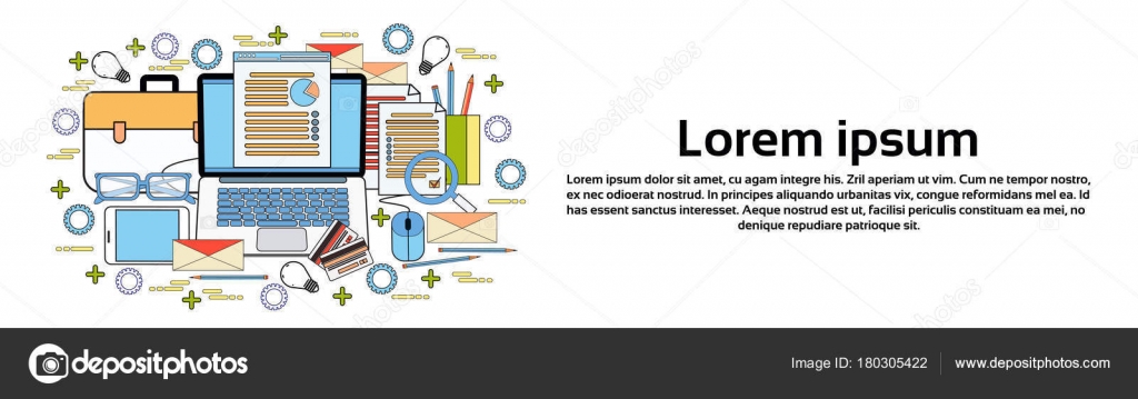 Computer Desktop With Finance Chart Business Statistic Data Documents ...