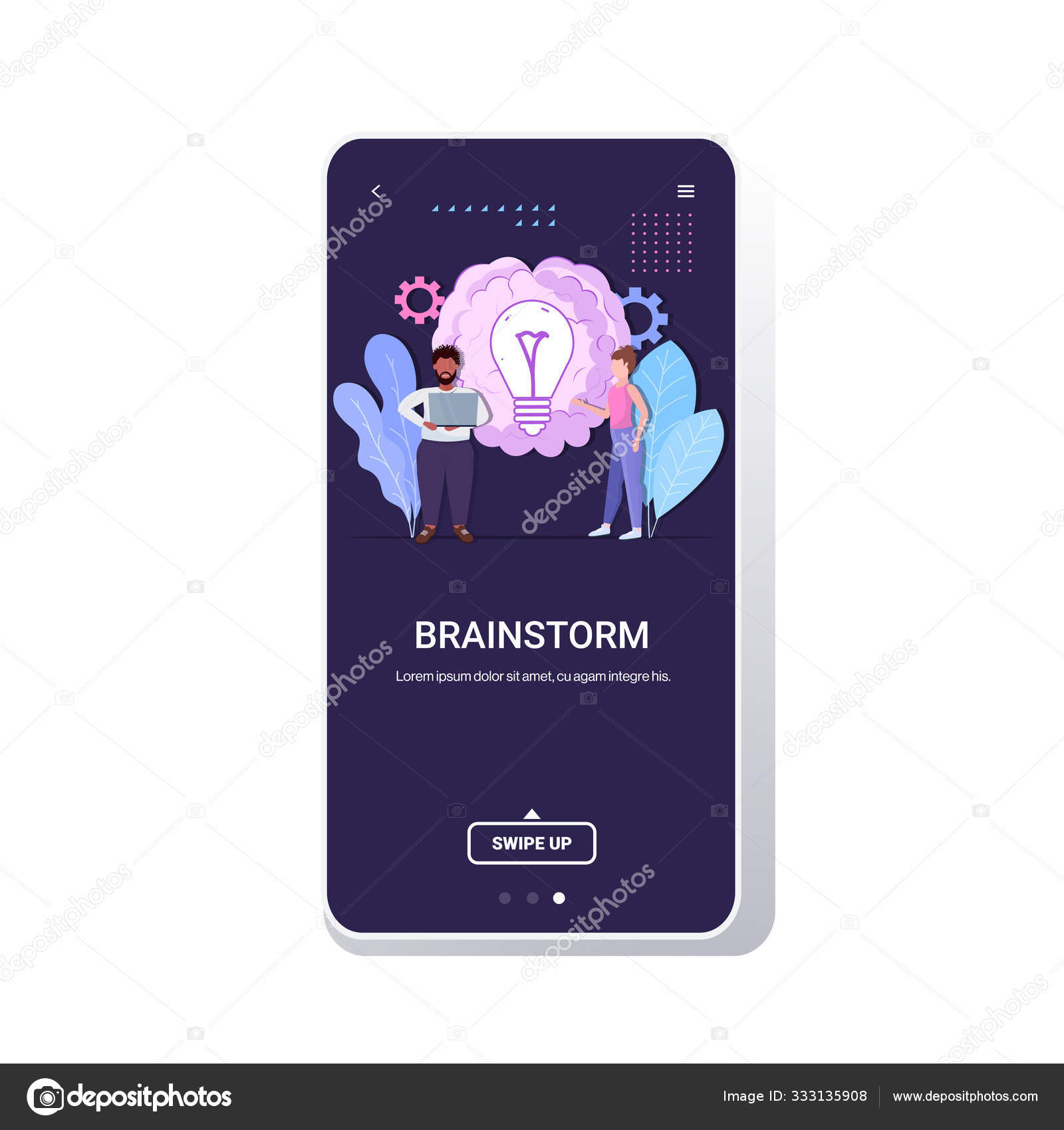 Businesspeople brainstorming successful teamwork creative big idea ...