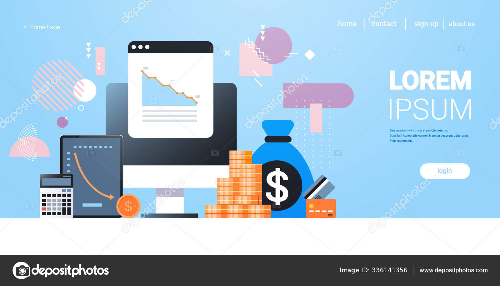 Falling diagrams graphs economic financial crisis stock market banking ...