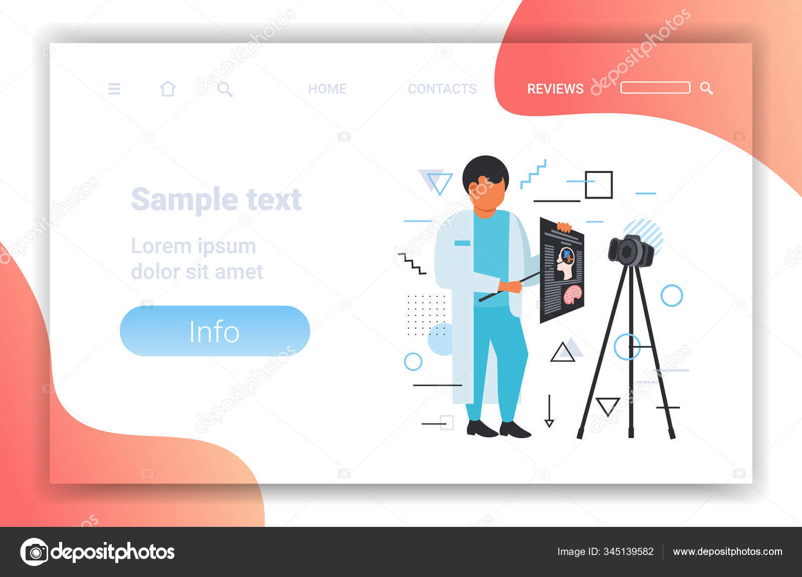 Psychologist doctor blogger explaining human brain recording video with ...
