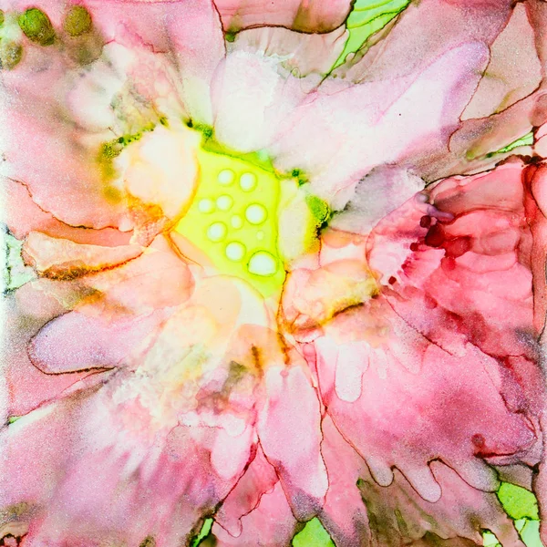 Pink Ink Flower - Stock Image - Everypixel