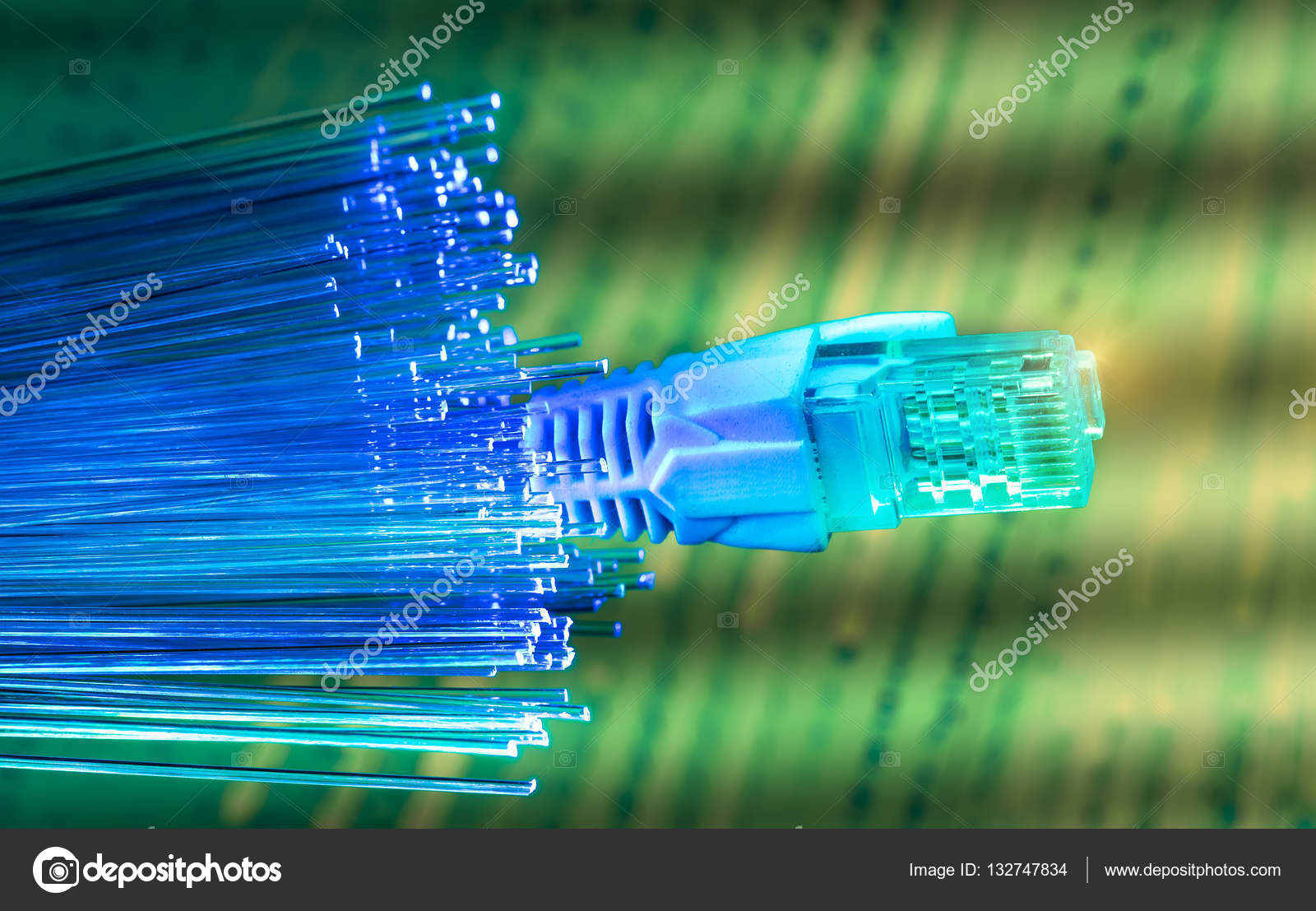 Network cables closeup with fiber background Stock Photo by ©firefox ...