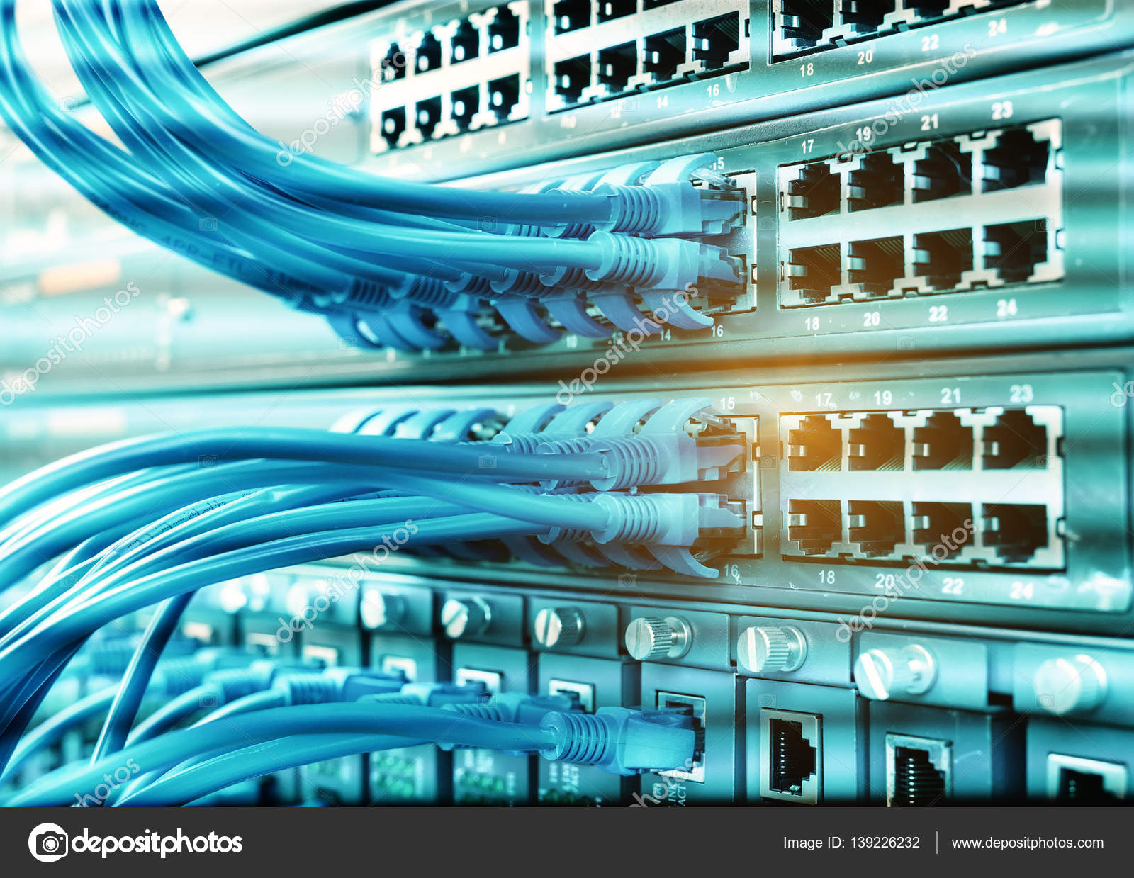 Ethernet cable on network switches background Stock Photo by ©firefox ...