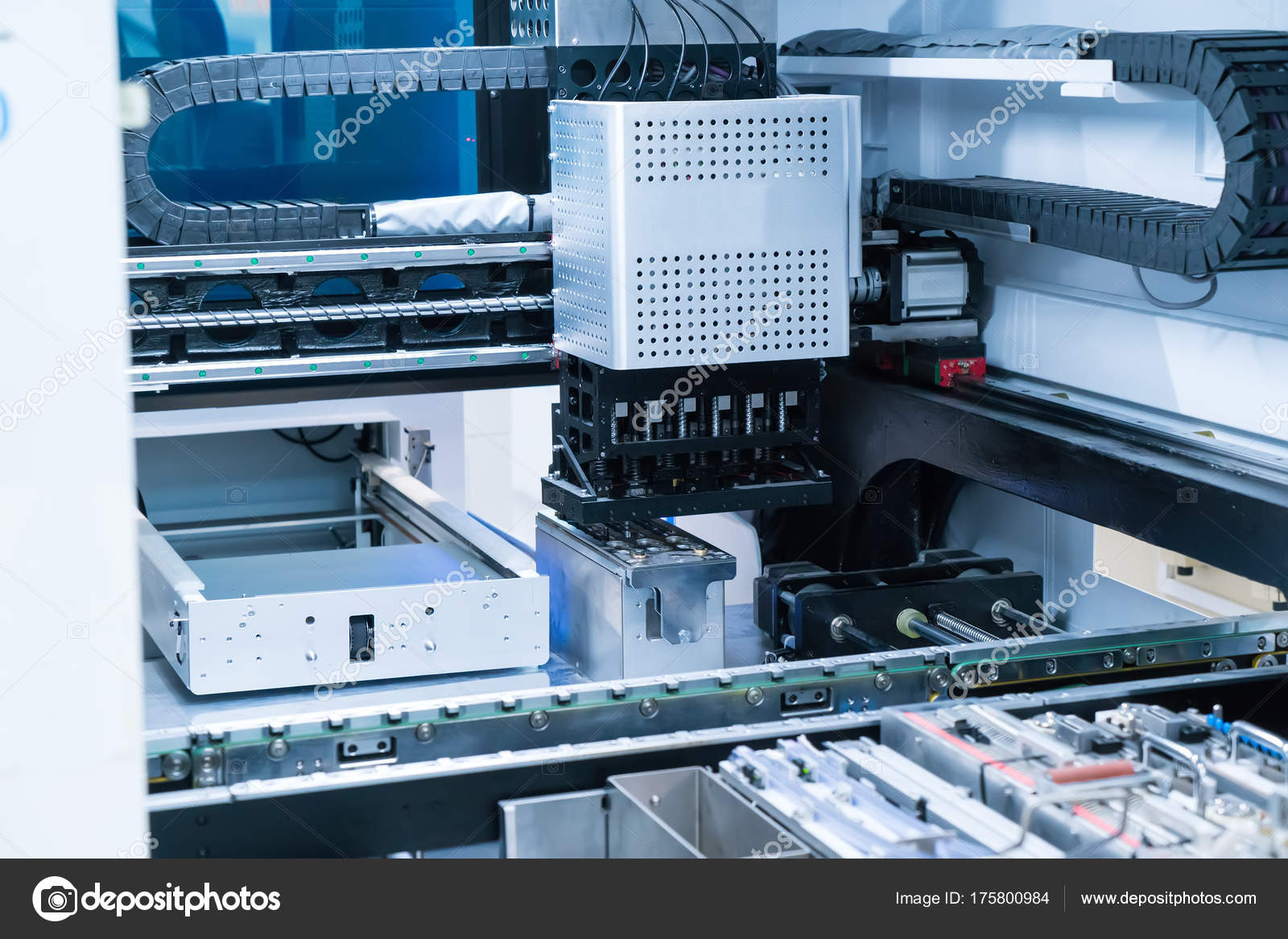 Robot Drill Machine Tool Industrial Manufacture Factory Stock Photo by ...