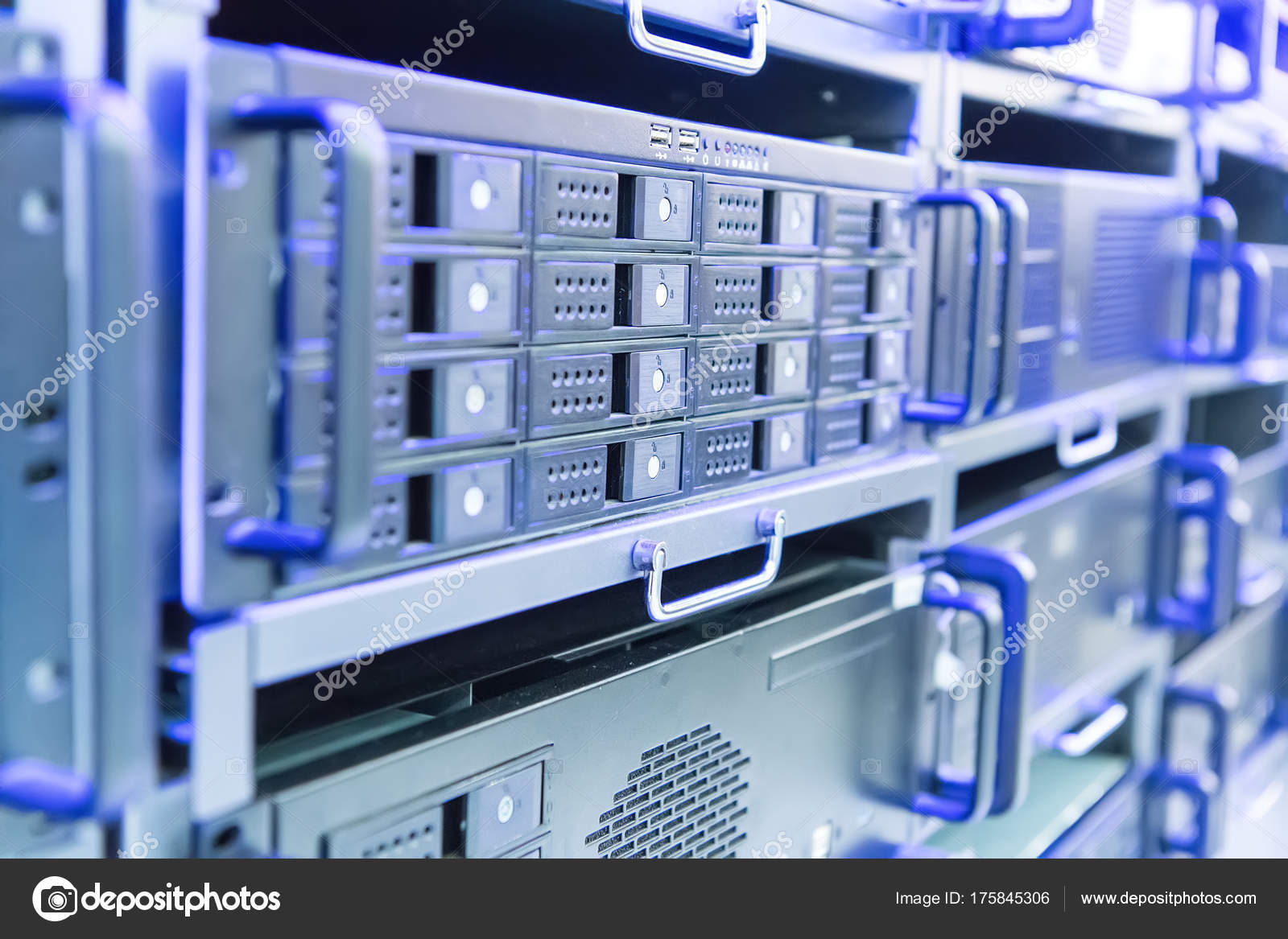 Panel Modern Servers Data Center Vertical Stock Photo by ©firefox 175845306