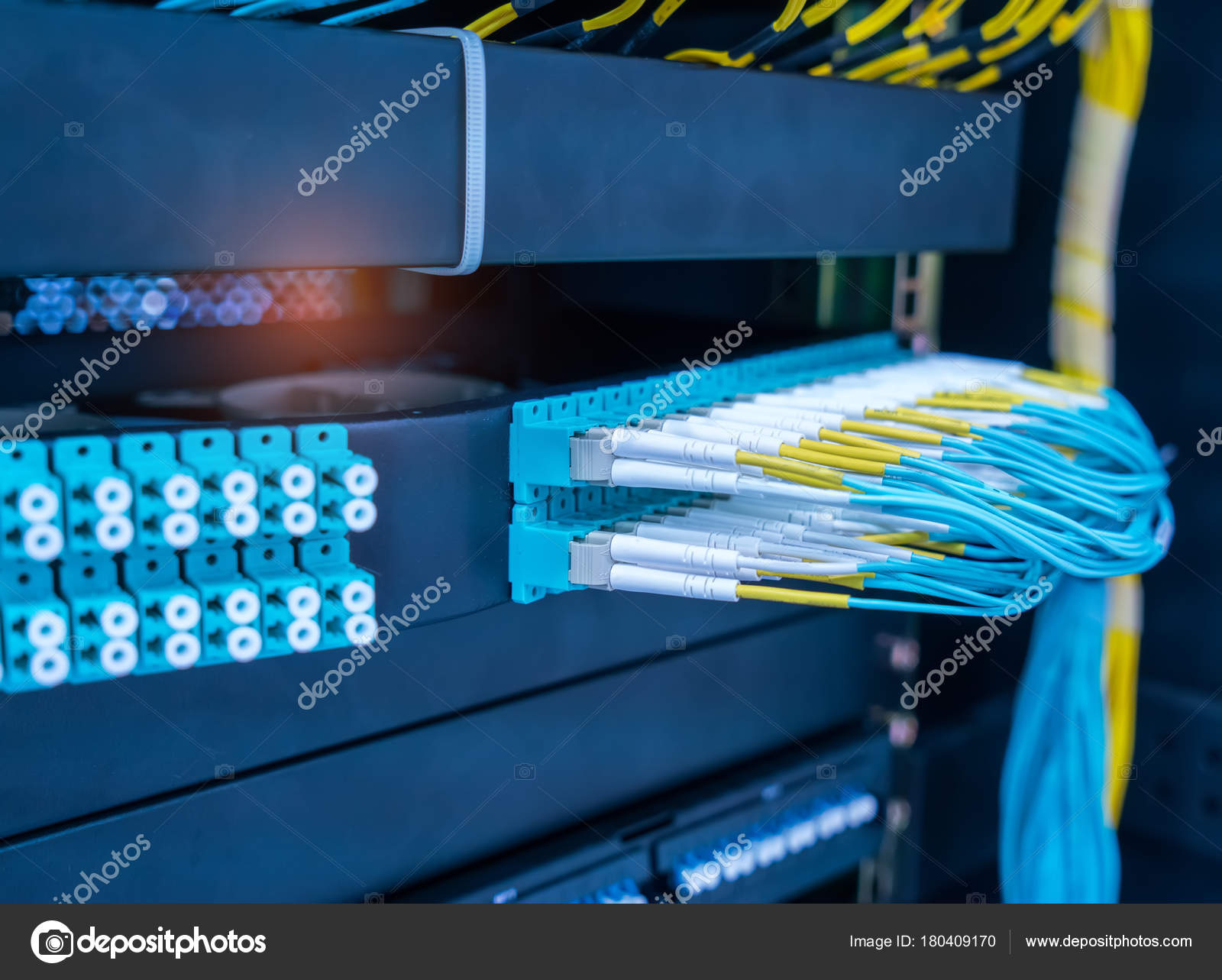 Fiber Optic Communication Transmitting Information Stock Photo by ...