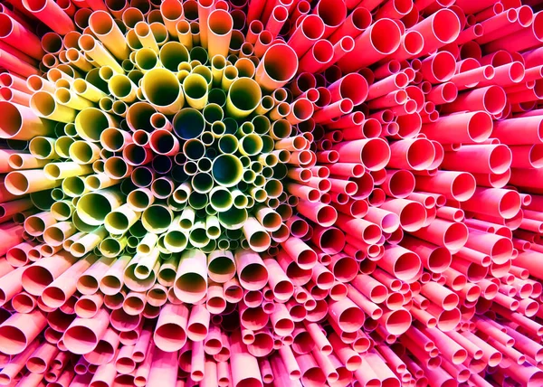Color Rainbow Pvc Pipes Stacked Construction Site Stock Photo by ...
