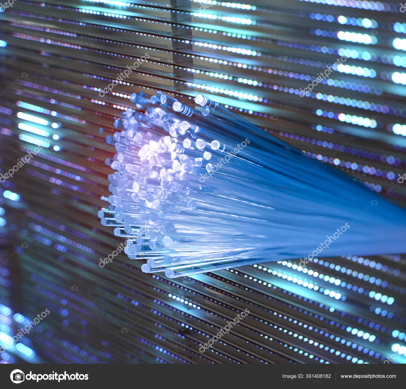 Fiber Optics Network Cable Ultra Fast Internet Communications Thin ...