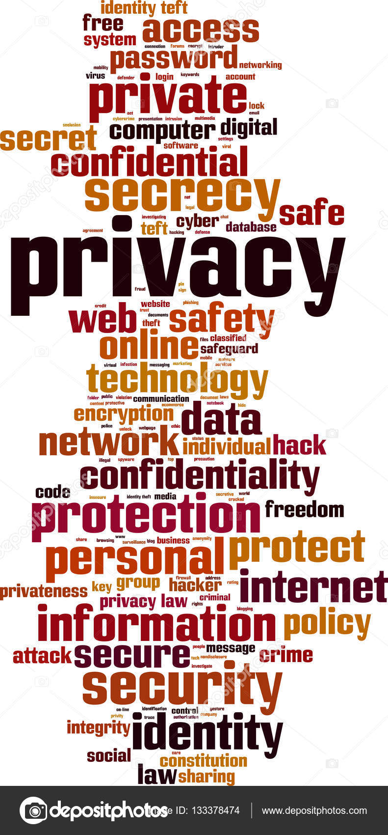 Privacy word cloud Stock Vector Image by ©Boris15 #133378474