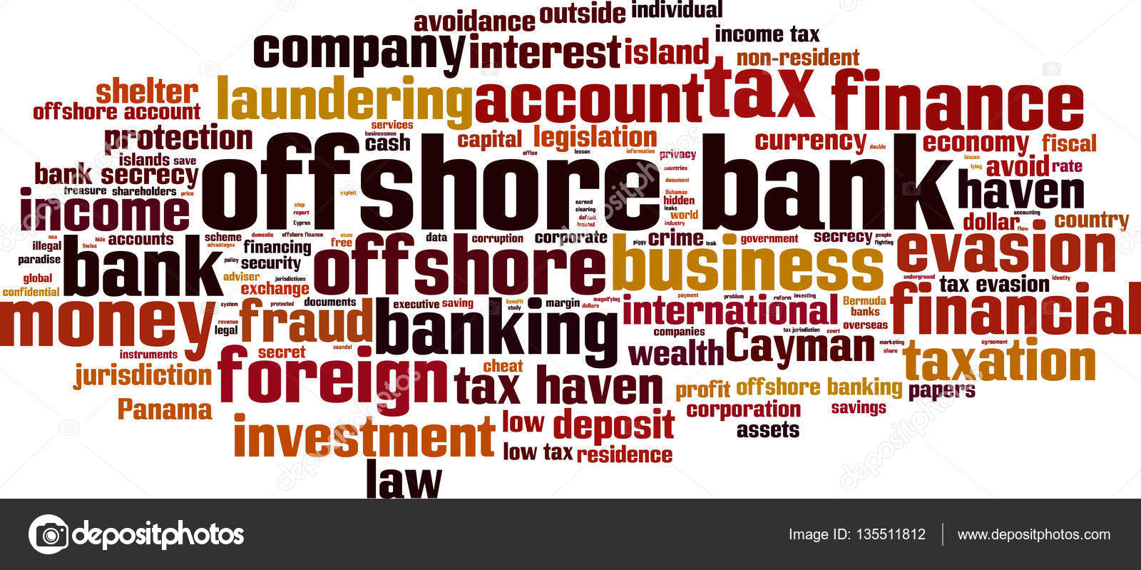 Offshore bank word cloud Stock Vector by ©Boris15 135511812