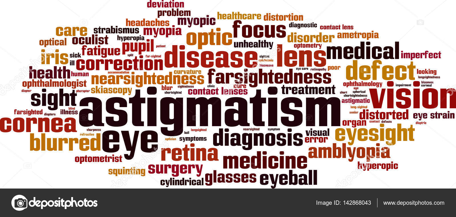 Astigmatism word cloud — Stock Vector © Boris15 #142868043