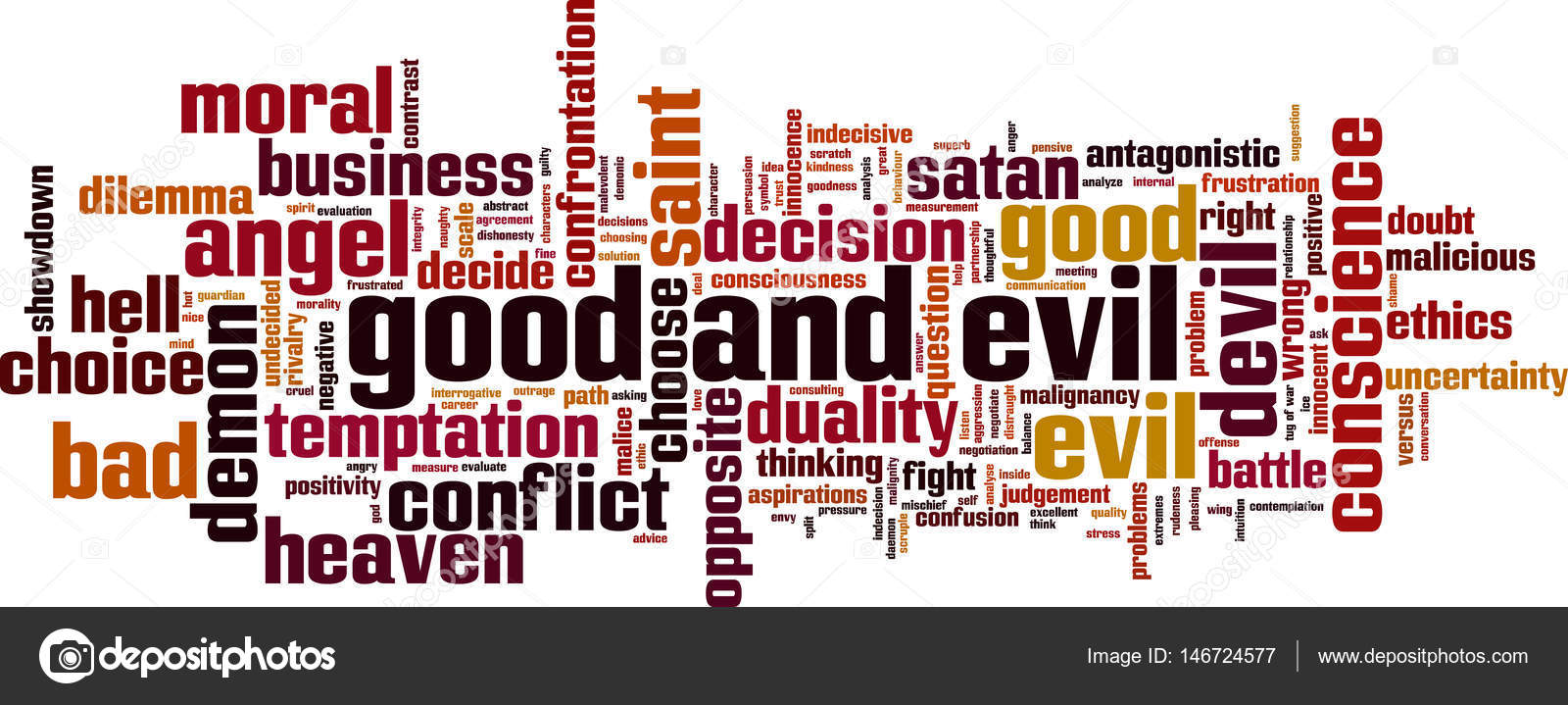 Good and evil word cloud Stock Vector by ©Boris15 146724577