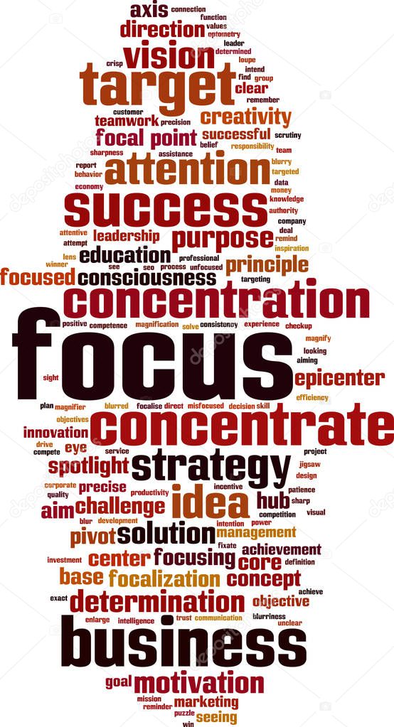 Focus word cloud — Stock Vector © Boris15 #152572602