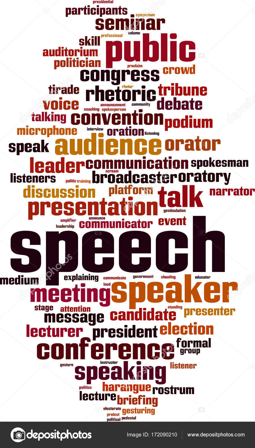 Speech word cloud Stock Vector by ©Boris15 172090210