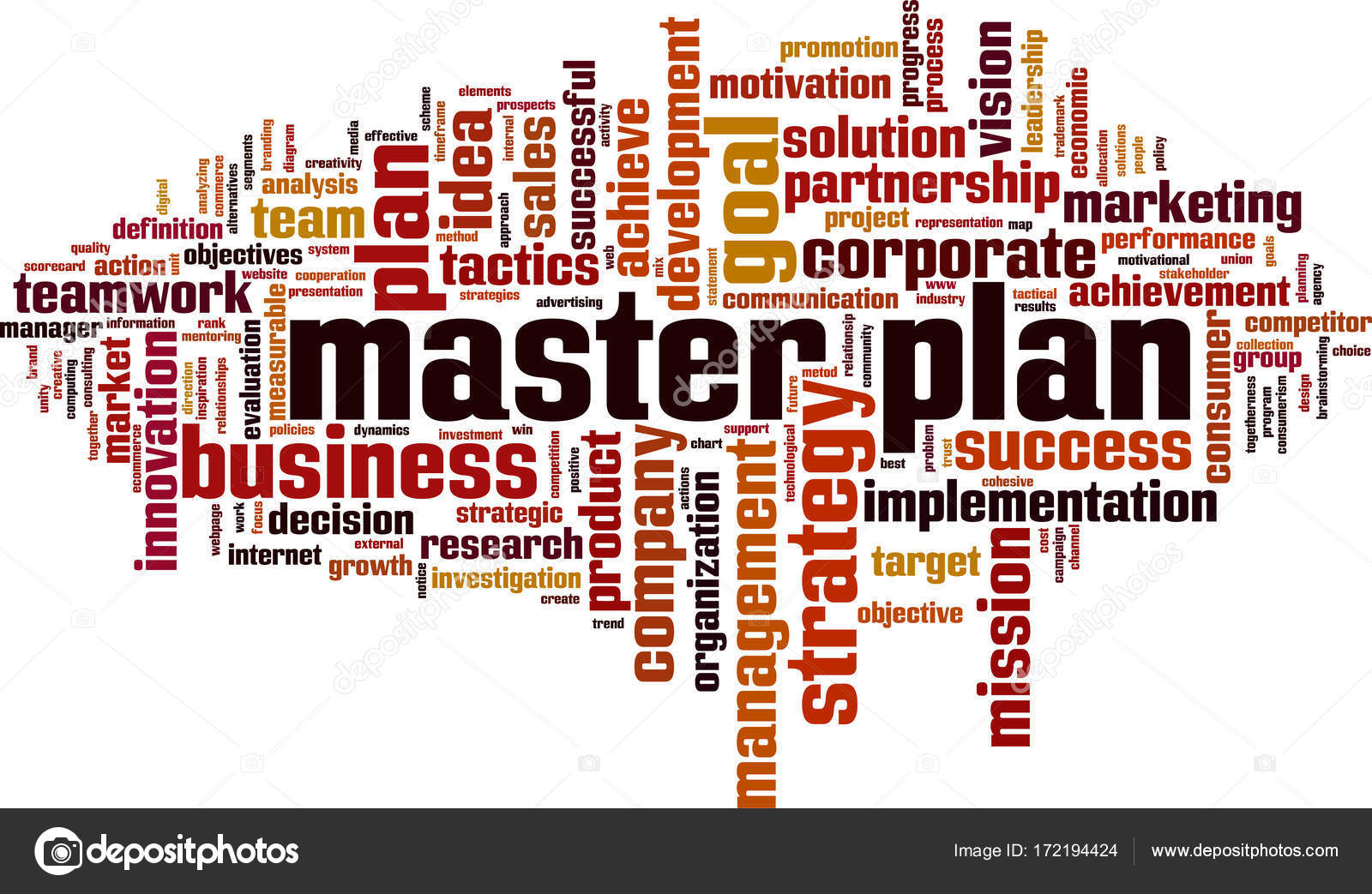 Plan maestro palabra nube Vector de stock por ©Boris15 172194424
