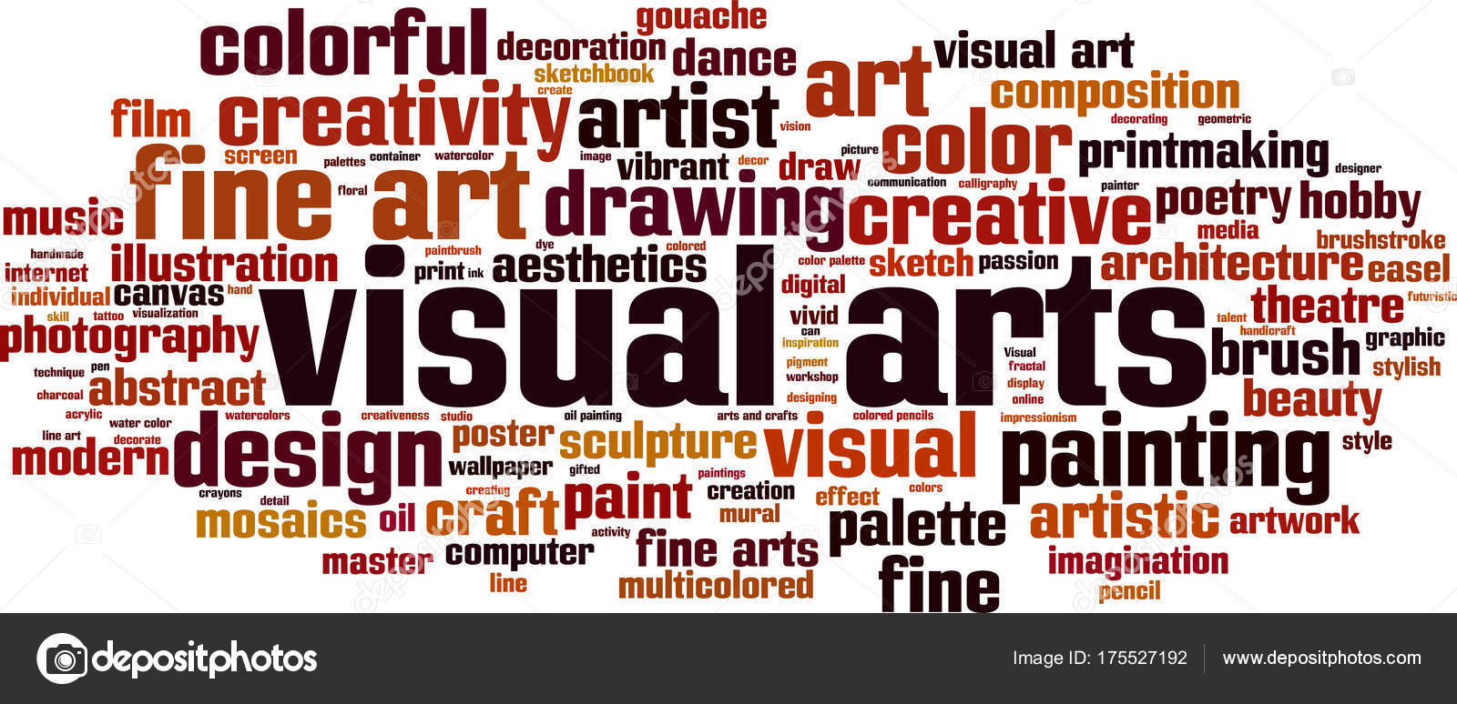 Visual Arts Word Cloud Concept Vector Illustration Stock Vector by ...