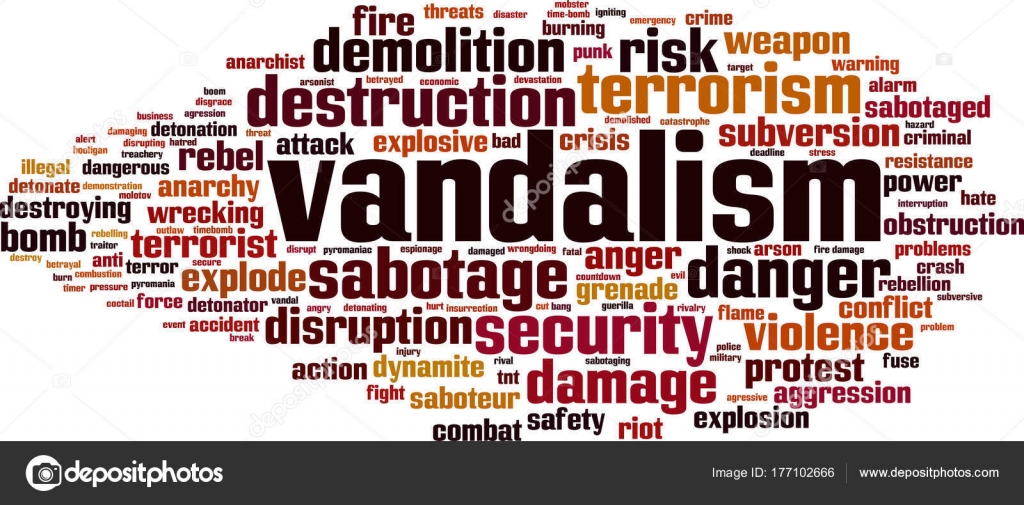 Vandalism Word Cloud Concept Vector Illustration Stock Vector by ...