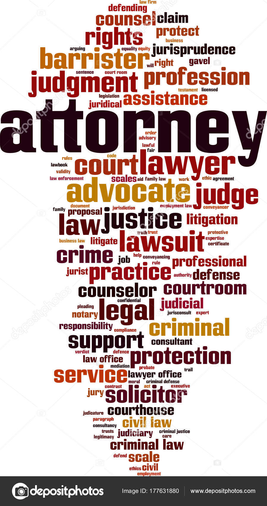 Attorney Word Cloud Concept Vector Illustration Stock Vector Image by ...
